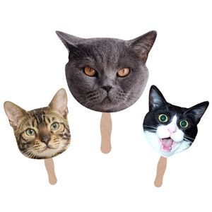 Custom Pet Face Fans With Wooden Handle - Unique and Personalized Gift ...