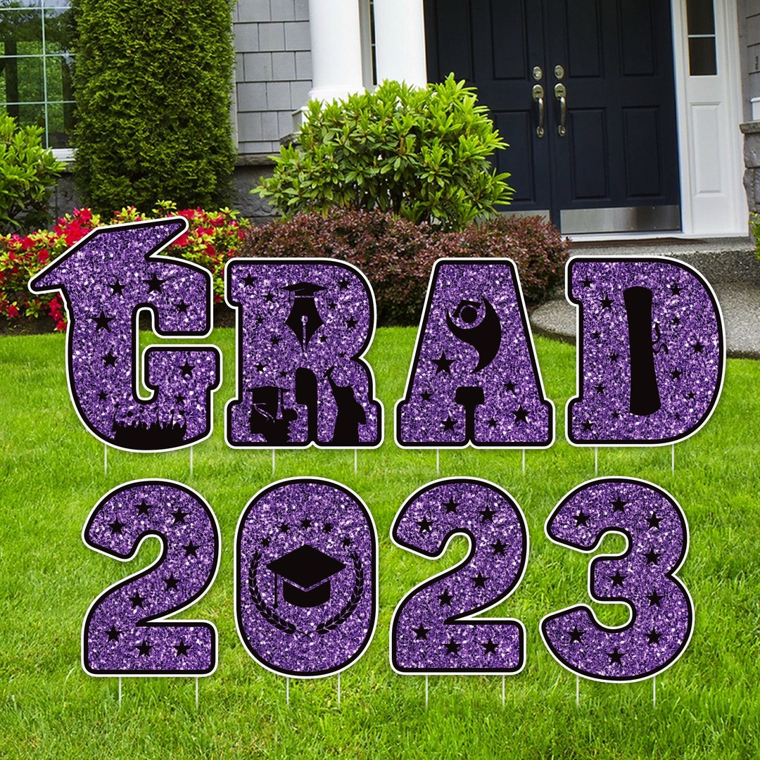 Graduation 2023 Yard Sign Letters, Class of 2023 Yard Cutouts for ...
