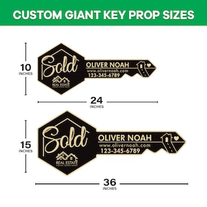 Personalized Real Estate Marketing Key Cutout Sign, Customized Realtor ...
