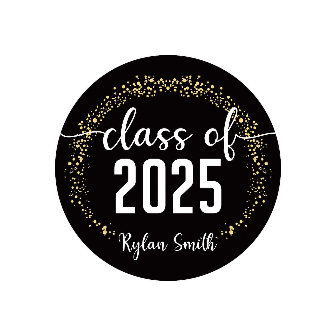 Personalized Graduation 2025 Stickers, Custom Class of 2025 Stickers ...