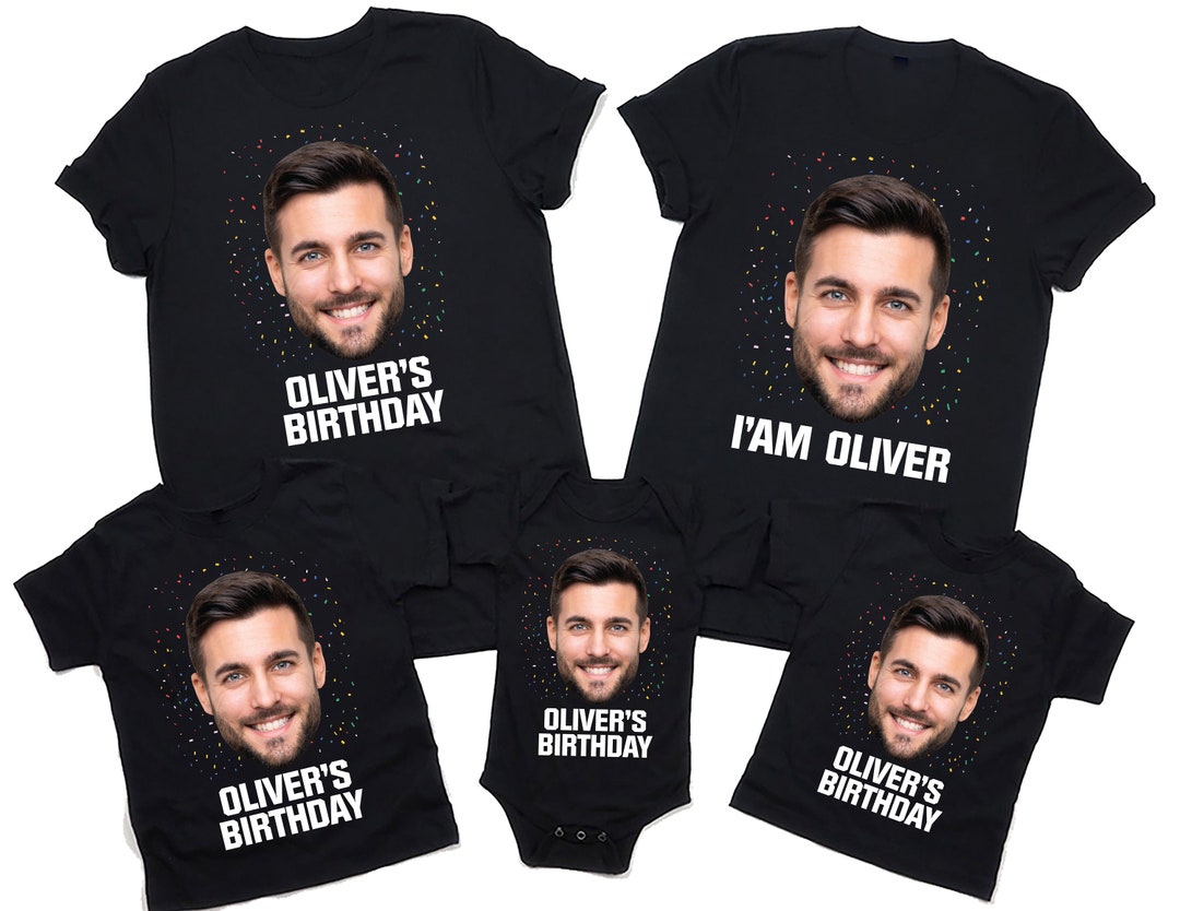 Custom Photo Face T-shirt for Men, Personalized Face Photo Women V Neck ...