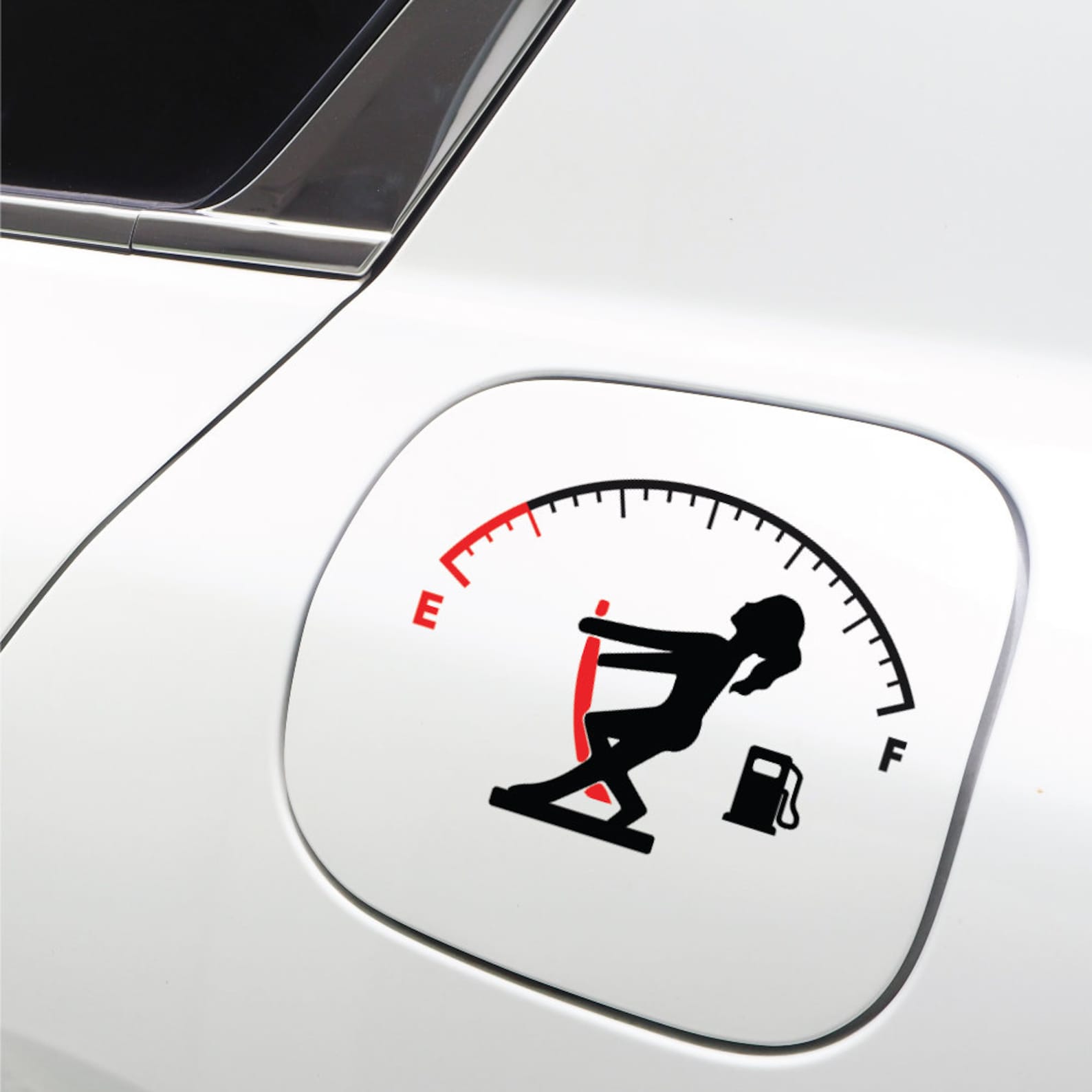 Fuel Gage Empty Sticker Vinyl Decal High Gas Consumption Funny Car ...