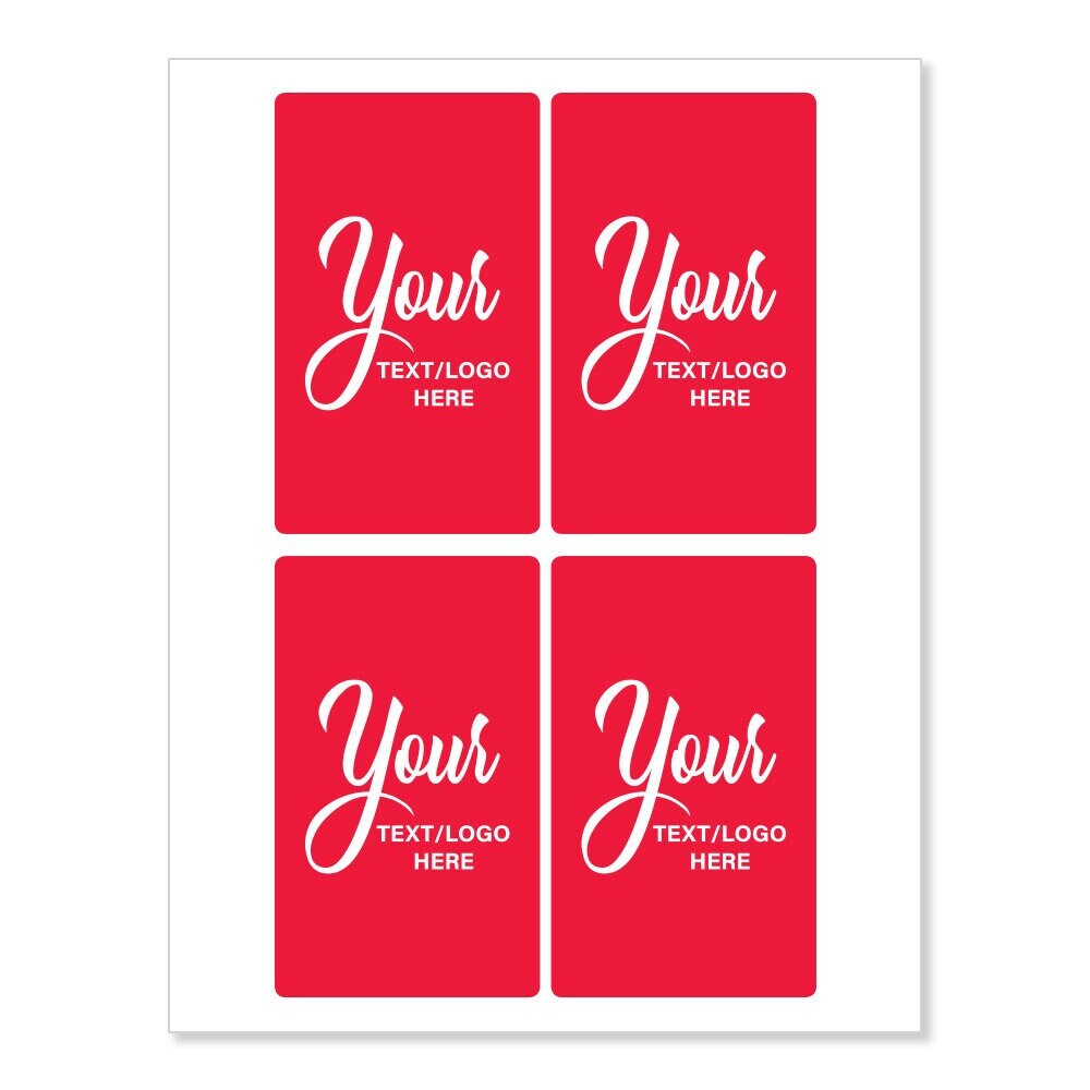 Custom Rectangle Stickers White Glossy Paper Rectangle - Etsy