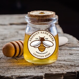 Personalized Honey Roll Labels, Custom Honey Product Stickers, Business ...