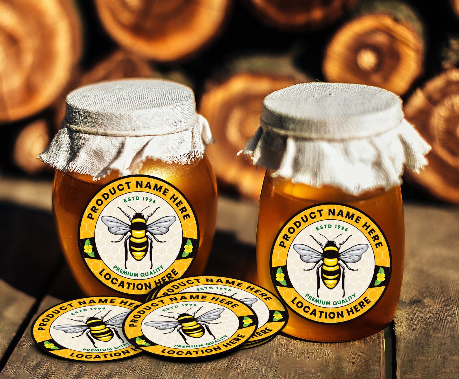 Personalized Honey Stickers, Custom Honey Product Stickers, Business ...