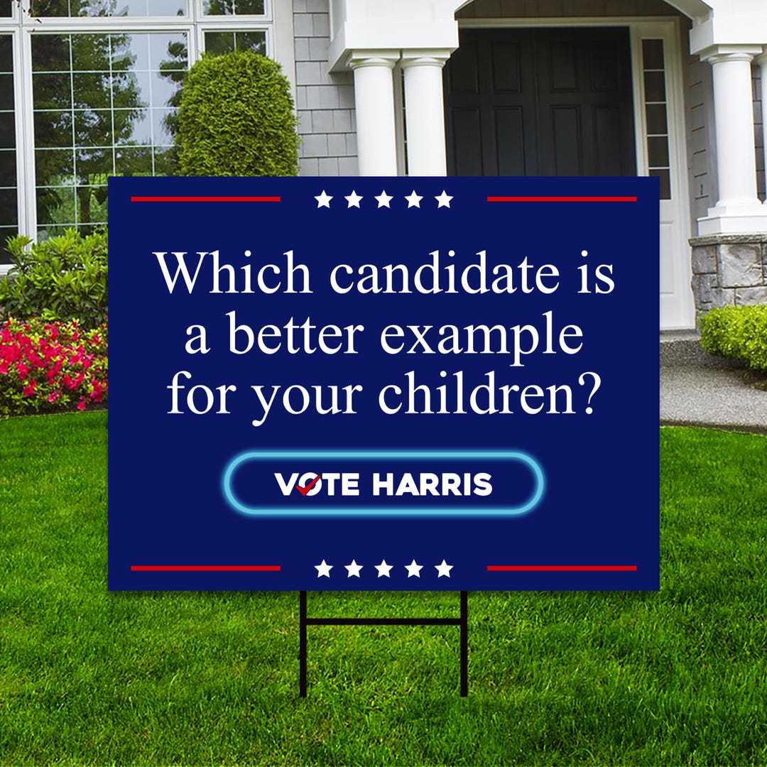 Harris Walz 2024 Obviamente Yard Sign Coroplast Harris For President ...