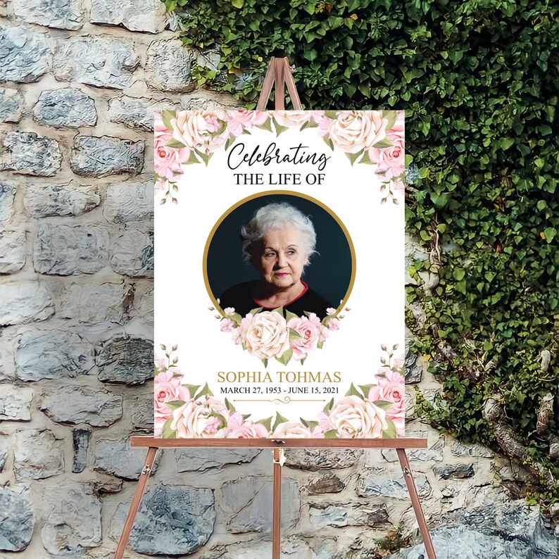 Custom Funeral Foam Board Poster Sign Funeral & Event Custom - Etsy