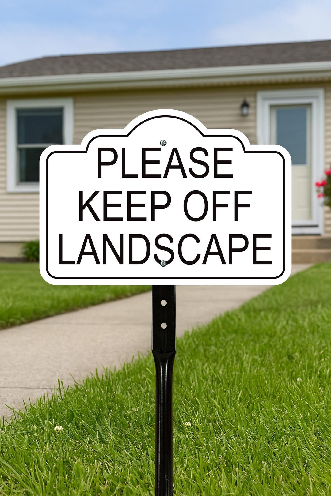 Please Keep off Landscape Yard Sign With 16" Stake, Rust-free Aluminum ...