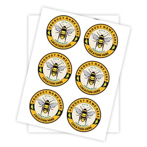 Personalized Honey Stickers, Custom Honey Product Stickers, Business ...