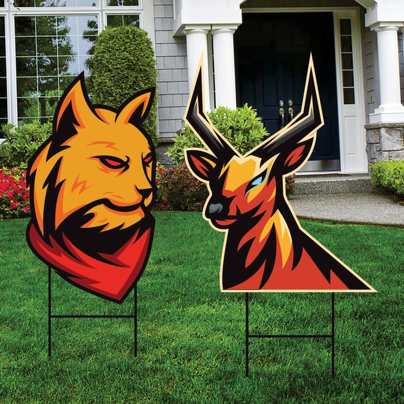 Custom Mascot Yard Sign Cutouts, Custom Character, Logo Cutout ...