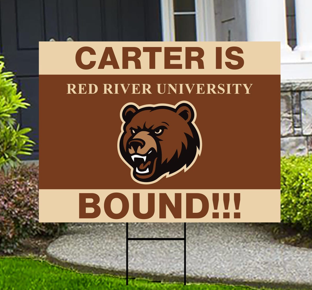 Personalized College Bound Yard Sign, College Logo Sign, Custom ...