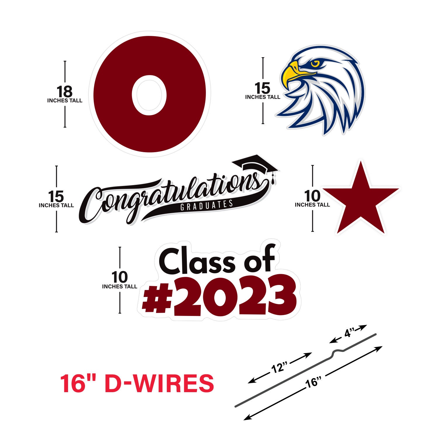 Personalized Graduation Yard Sign Letters 18 Custom - Etsy