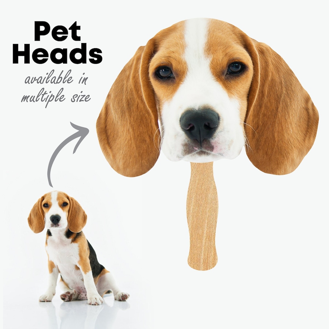 Custom Pet Face Fans With Wooden Handle - Unique and Personalized Gift ...