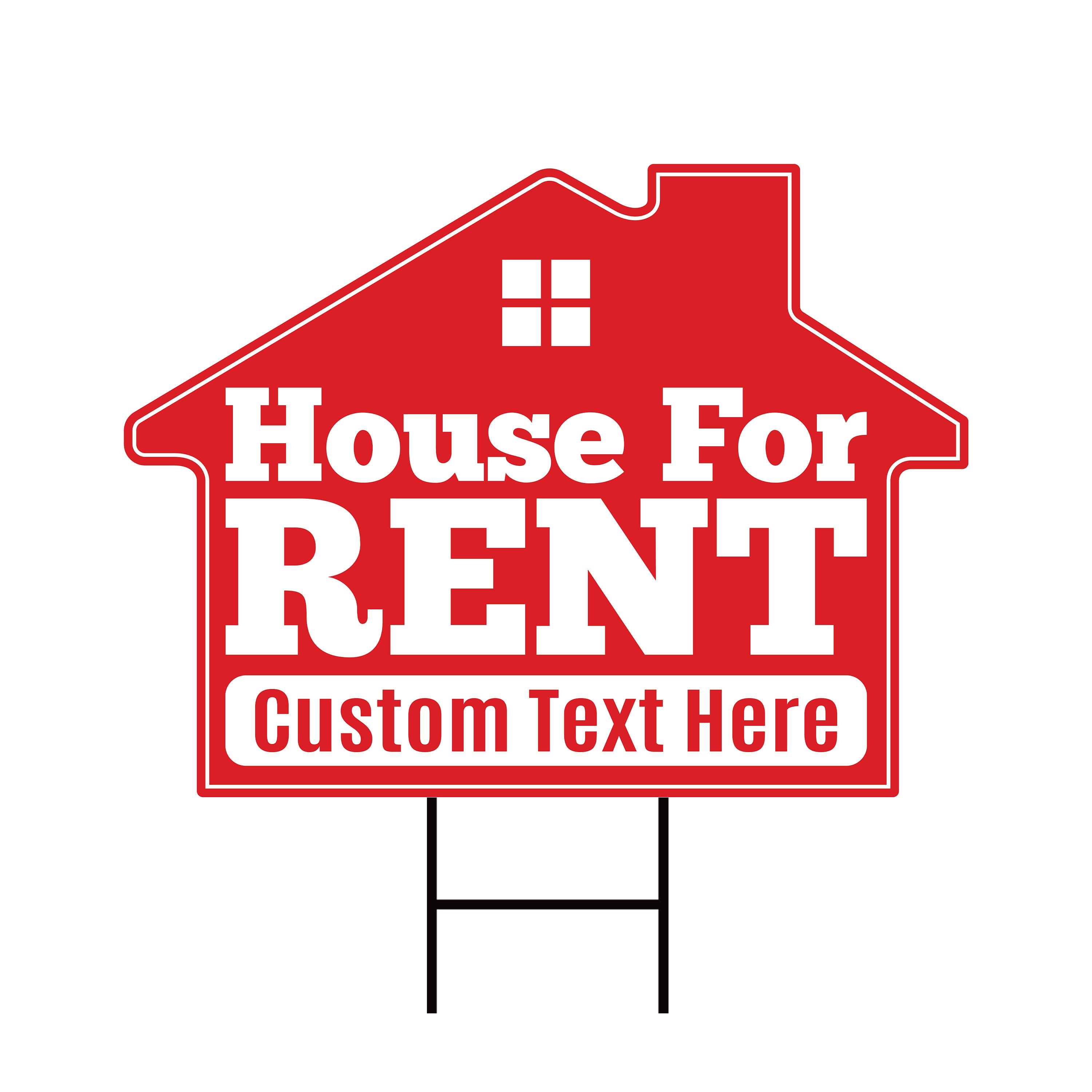 House for Rent Yard Sign Personalized - Visible Text Custom House for ...