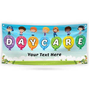 Custom Daycare Now Enrolling Banner Sign - 13 Oz Waterproof Class ...