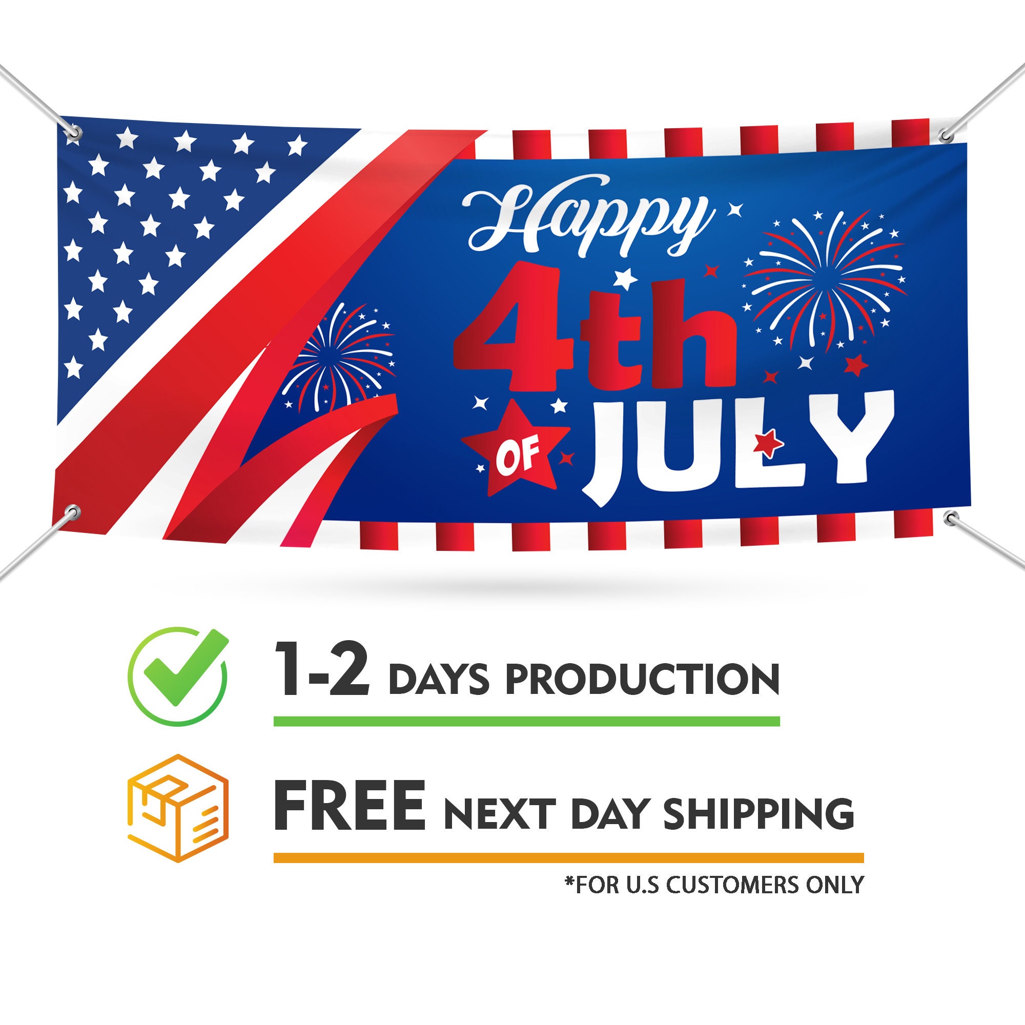 Happy 4th Of July Banner