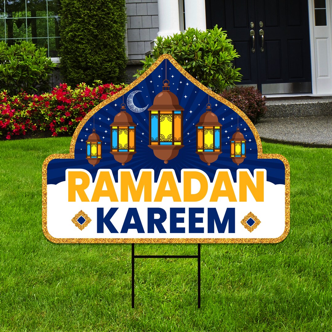 Ramadan Mubarak Yard Sign - Coroplast Fasting, Muslims, Holy Month ...