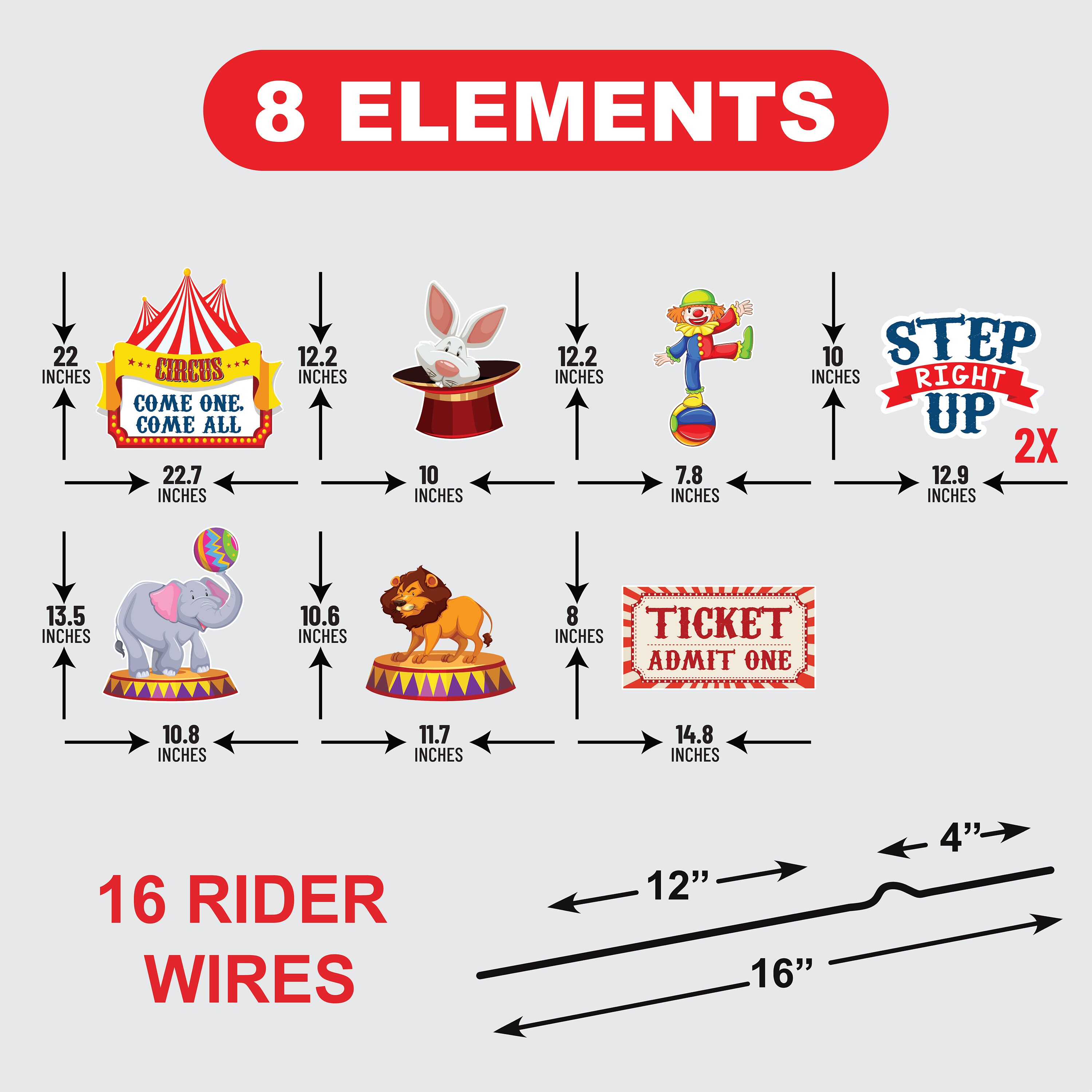 Circus Yard Sign Decorations - Carnival Themed Party Outdoor Yard Lawn ...
