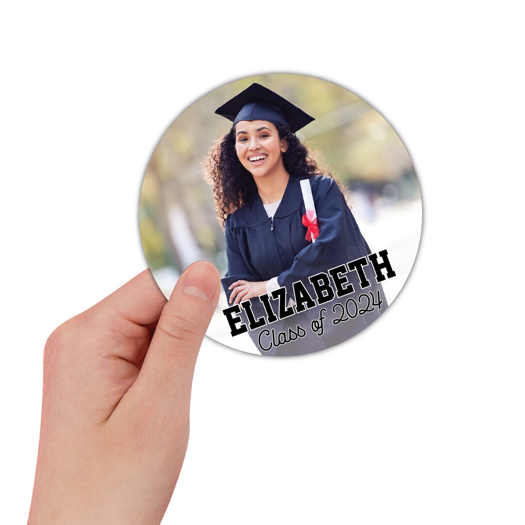 Personalized Photo Graduation 2024 Stickers, Custom Class of 2024 ...