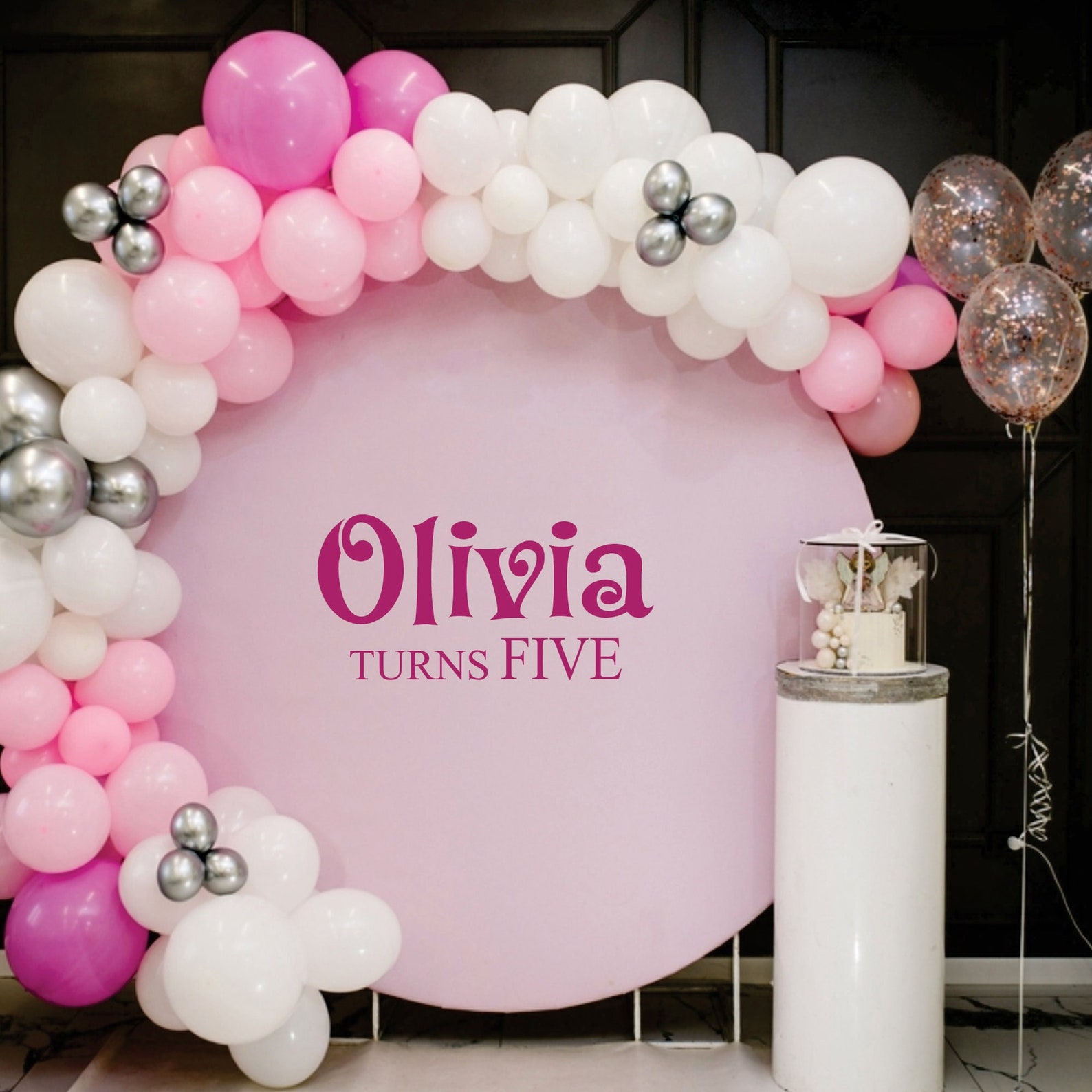 Personalized Happy Birthday Name Wall Decal, Happy Birthday Party ...