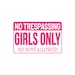 Funny Girls Bedroom Sign for Door or Wall 12" X 8", Easy to Mount PVC ...