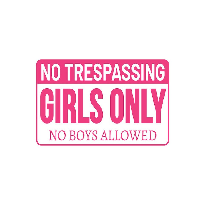 Girls Only Sign - Etsy