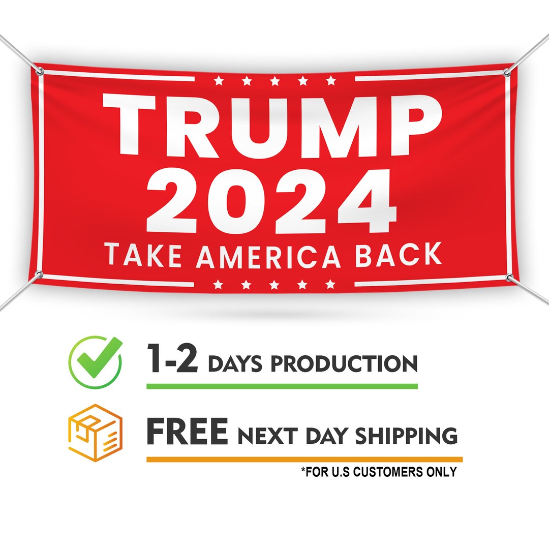 Trump 2024 Banner Sign, 13 Oz Heavy Duty Waterproof Donald Trump for ...