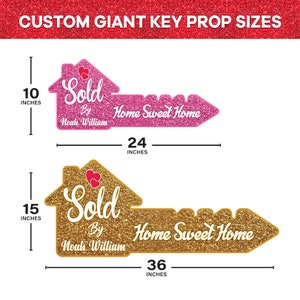 Personalized Real Estate Marketing Key Cutout Sign, Customized Realtor ...