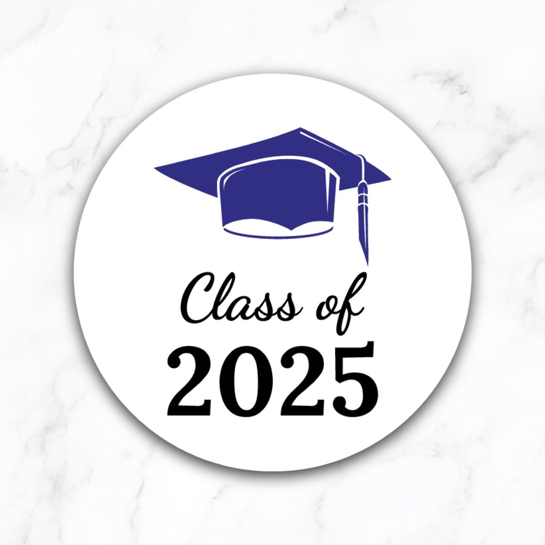Personalized Graduation 2025 Stickers, Custom Class of 2025 Stickers ...