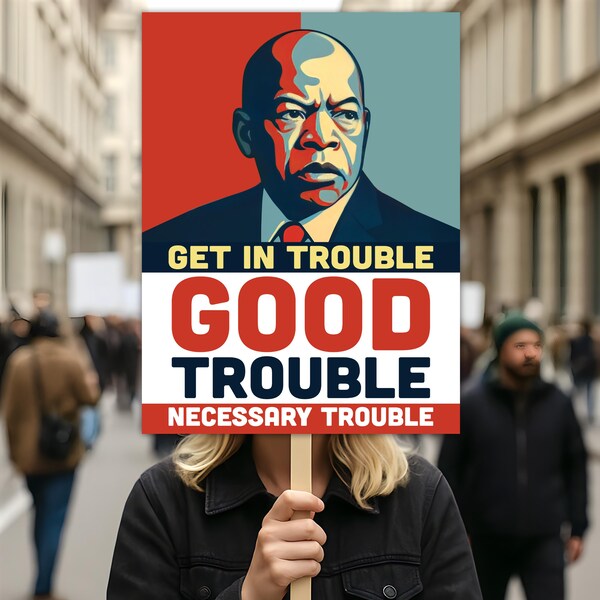 Good Trouble Sign - Etsy