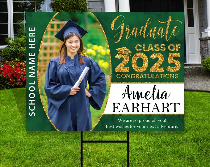 Class of 2025 Senior Yard Sign, Graduation Yard Sign, Custom Yard Sign ...