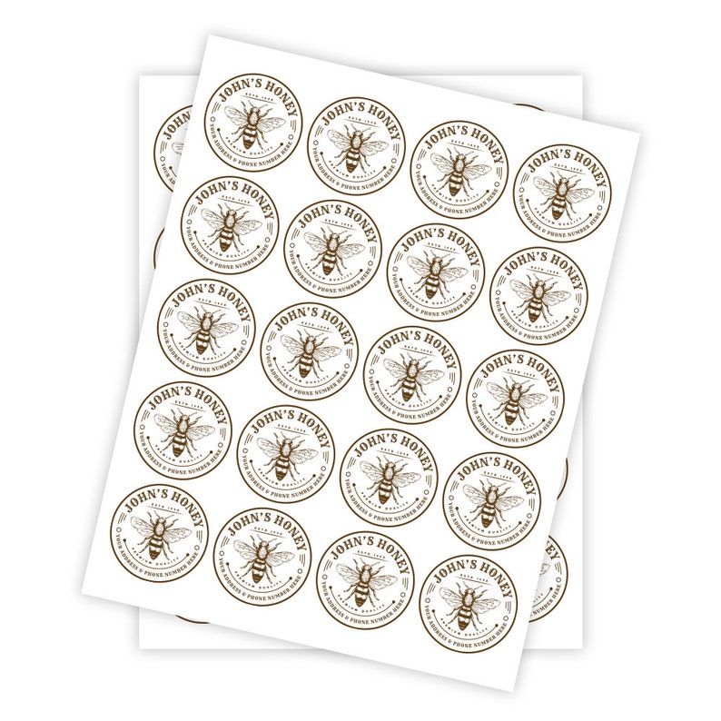 Personalized Honey Stickers, Custom Honey Product Stickers, Business ...