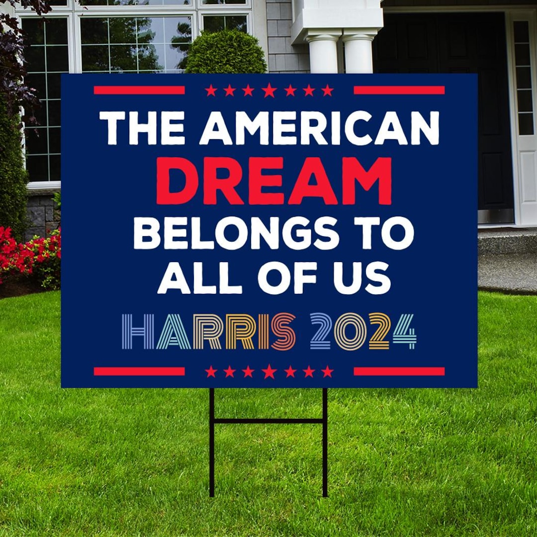 Kamala Harris 2024 Yard Sign Coroplast We Choose Freedom, Harris for ...