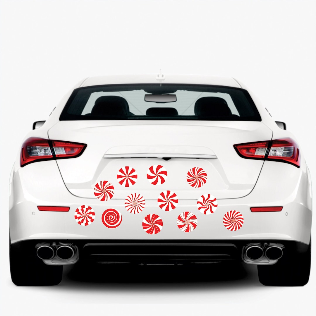 Christmas Candy Car Magnet, Peppermint Candy Vehicle Magnet, Lollipop ...