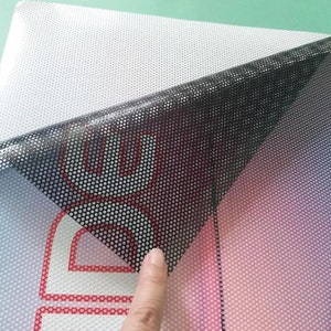 Custom Window Perforated Vinyl Decal Sticker, One Way Vision See ...