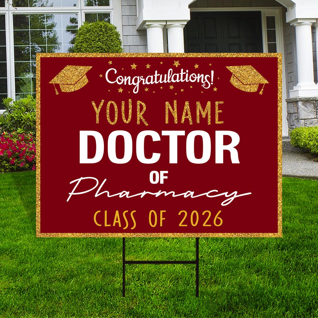 Personalized Graduation Yard Sign 2026, Graduate 2026, Class of 2026 ...