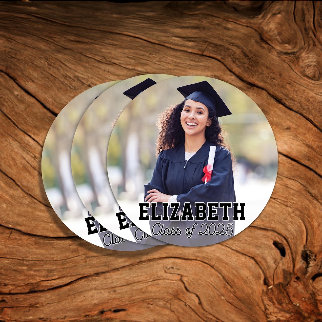 Personalized Photo Graduation 2025 Stickers, Custom Class of 2025 ...