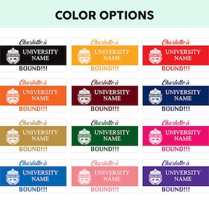 Personalized College Bound Banner Sign - 13 Oz College Logo Sign ...