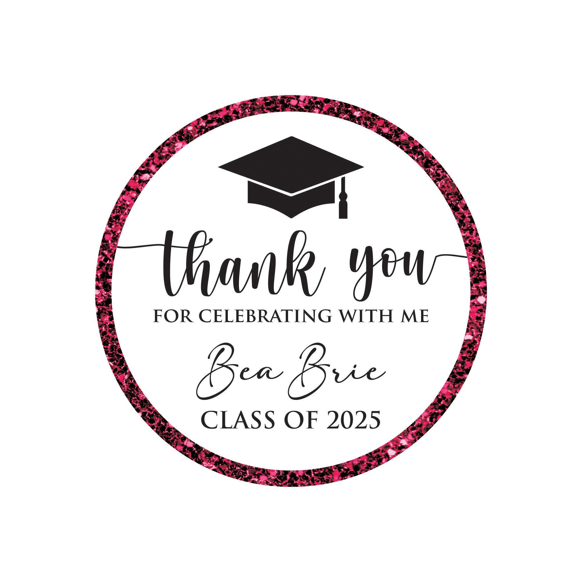 Party Favor Stickers 500-Piece Class Of 2025 Graduation Stickers - 0.98 ...