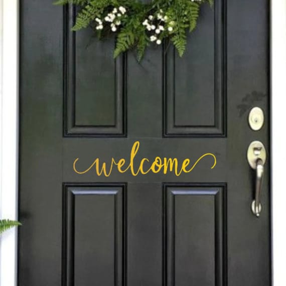 Welcome Door Decal Front Door Welcome Decal Welcome Vinyl | Etsy