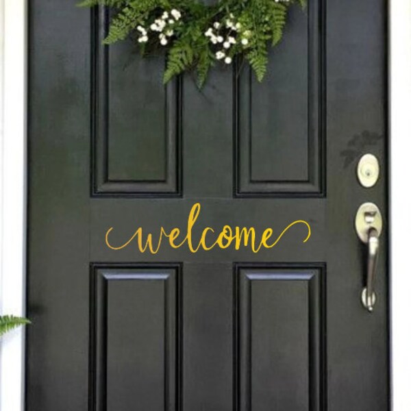 Welcome Door Decal - Etsy