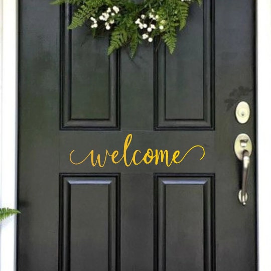 Welcome Door Decal Front Door Welcome Decal Welcome Vinyl Decal House ...