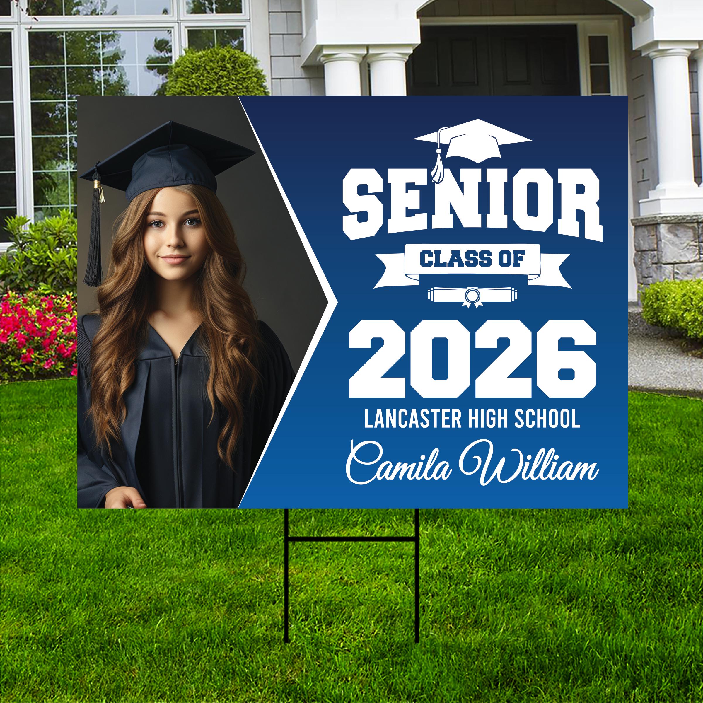 Personalized Graduation Yard Sign 2026 With Photo - Grad Sign, Class of ...