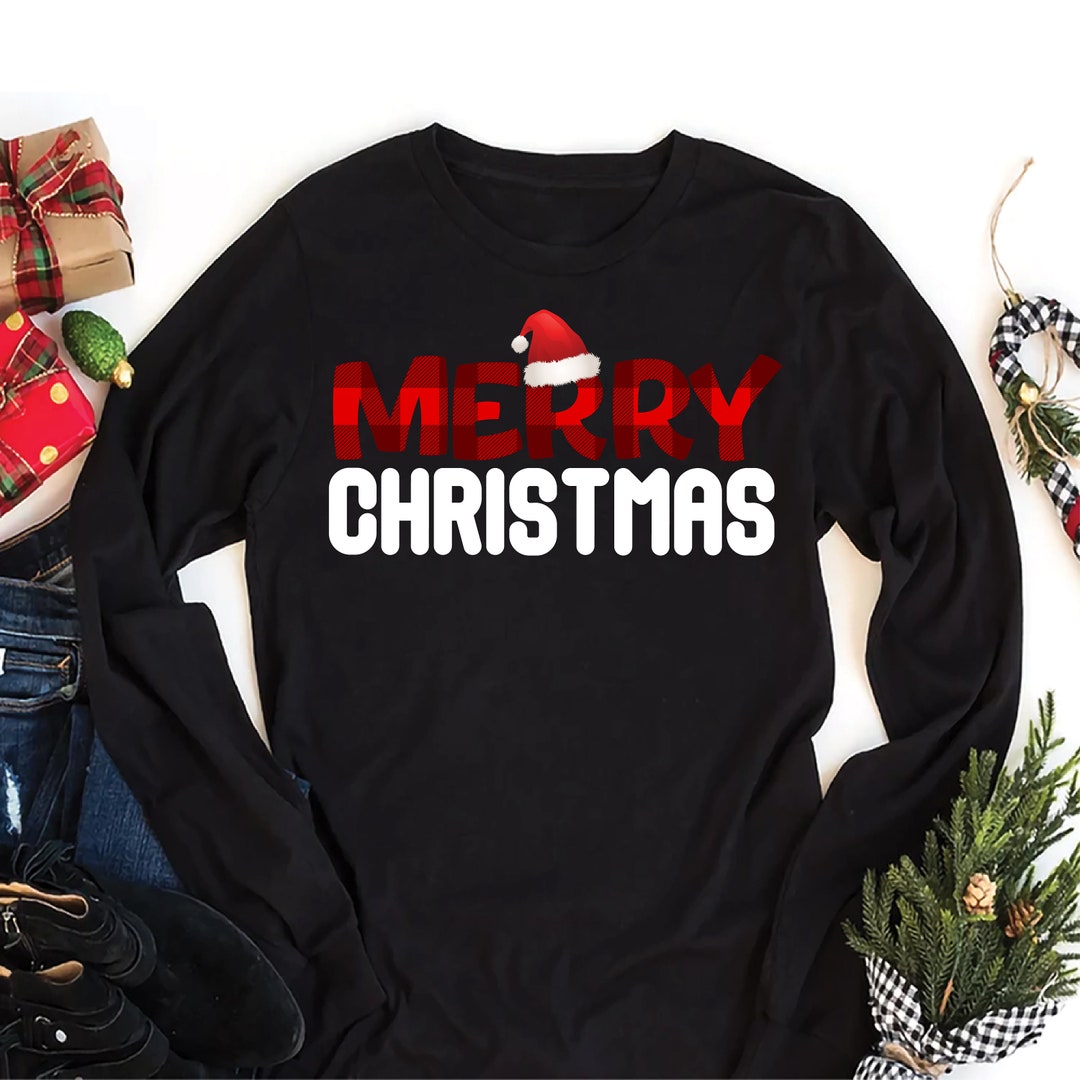 Merry Christmas Long Sleeve T Shirt Christmas Tree Unisex Long Sleeve