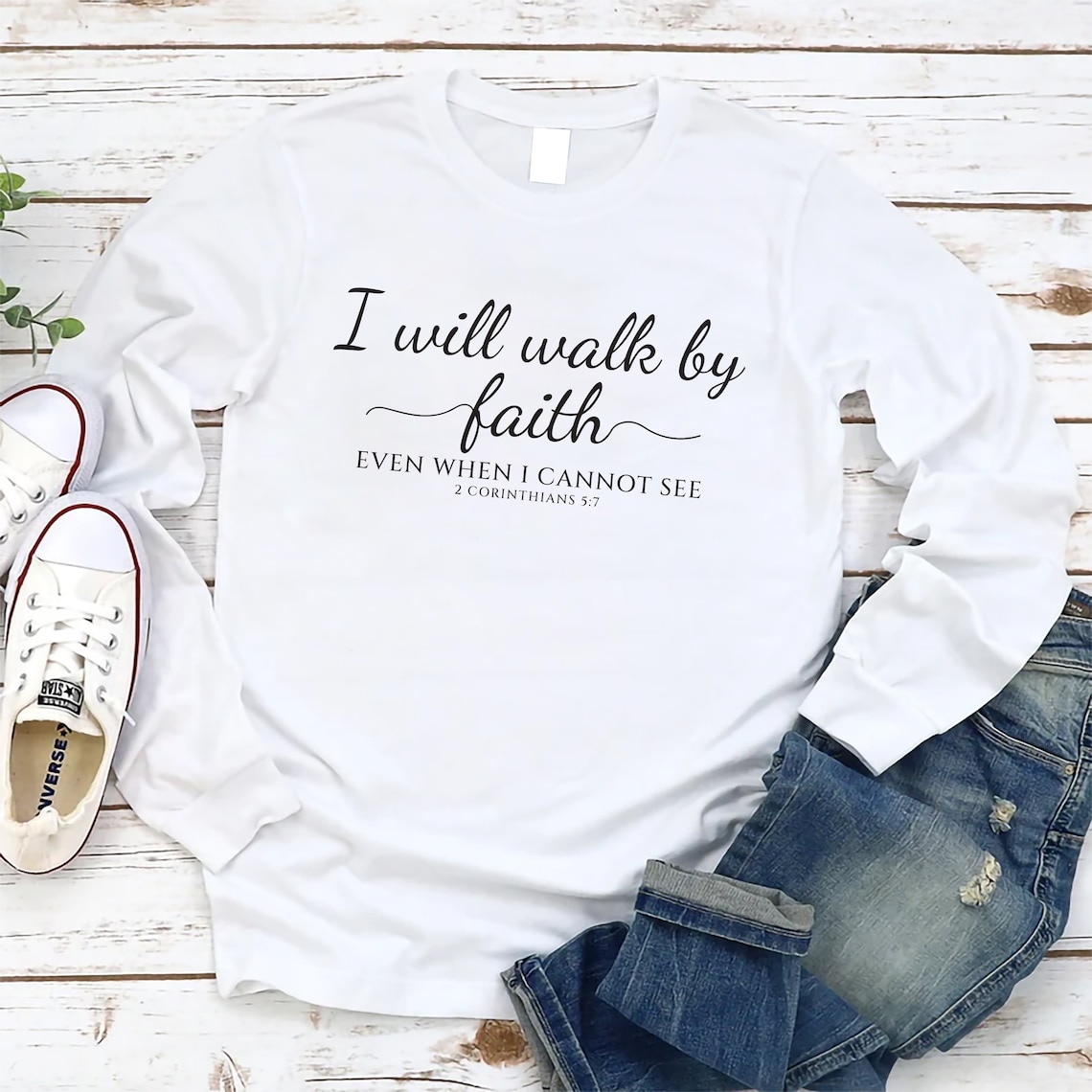 Christian Faith Long Sleeve T-shirt, Bible Verse Unisex Shirt for ...