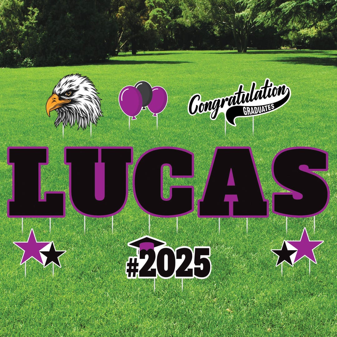Personalized Graduation Yard Sign Letters 18", Custom Graduation Yard ...