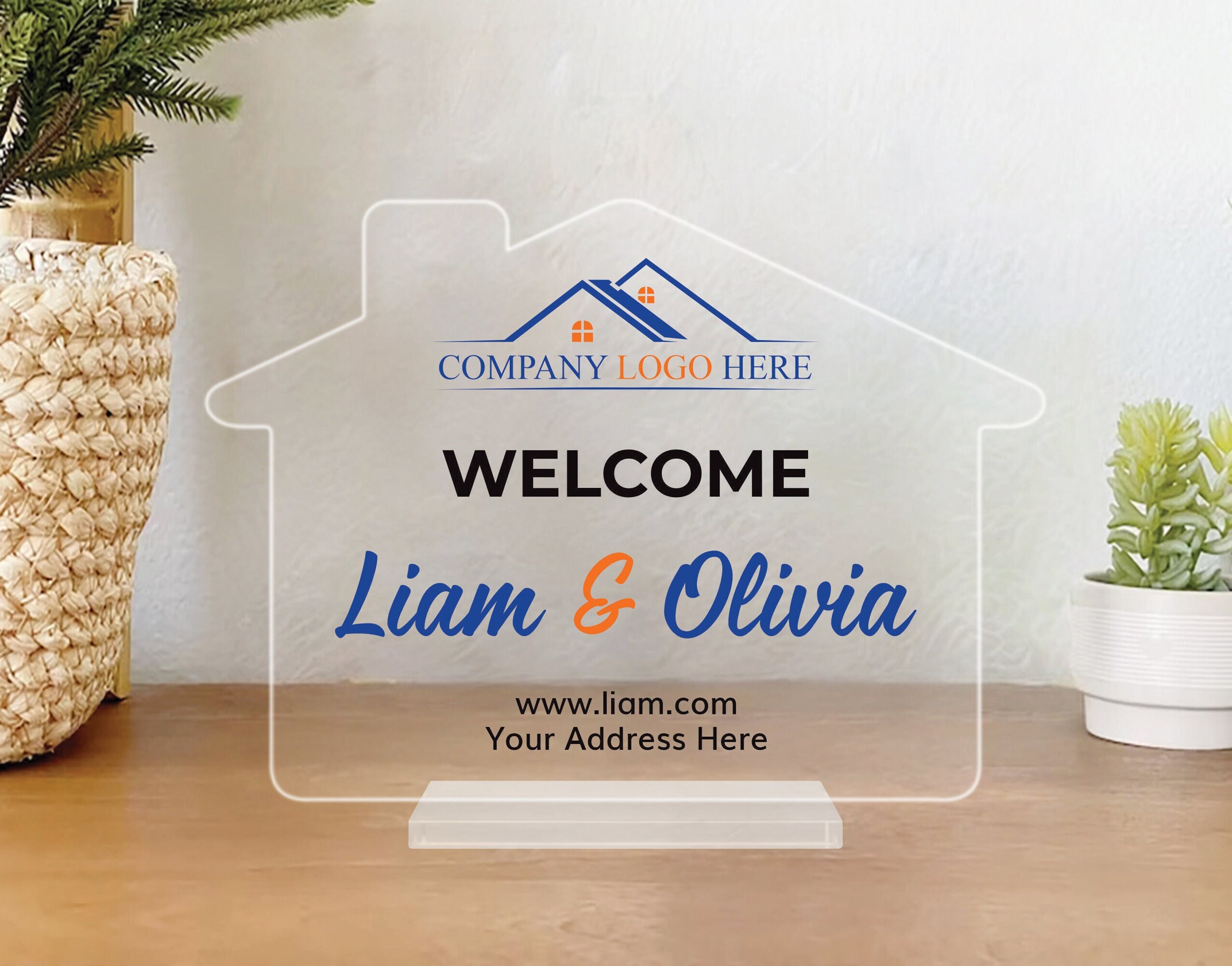 Custom Acrylic House Plaque With Names - Personalized New Homeowner ...