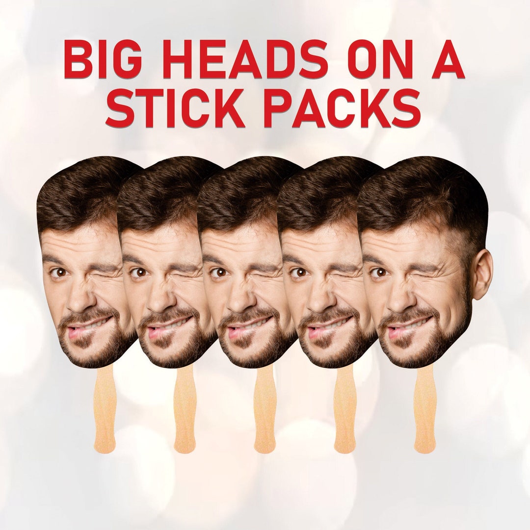 Custom Face Fans With Wooden Handle, Wedding Heads, Bachelorette Groom ...