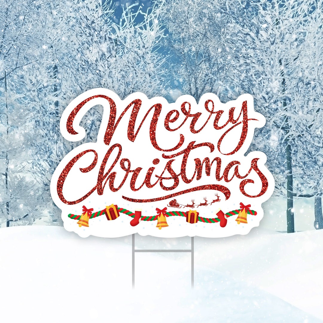 Merry Christmas Yard Sign Letters Christmas Yard Décor for Xmas Party ...