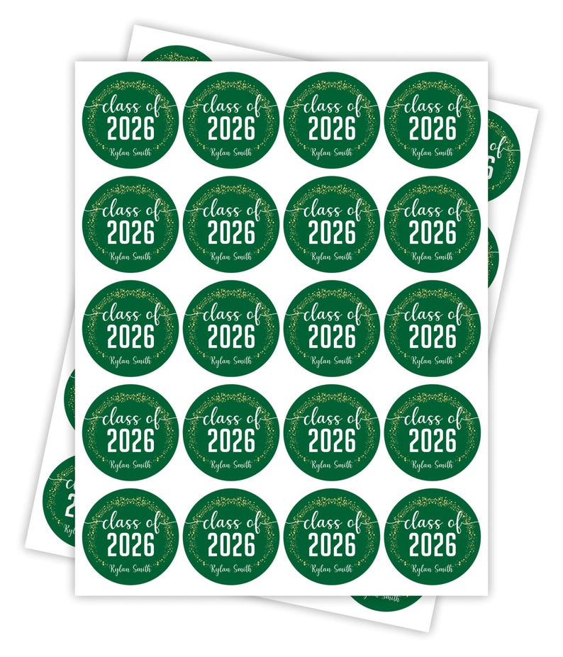 Personalized Graduation 2026 Stickers, Custom Class of 2026 Stickers ...